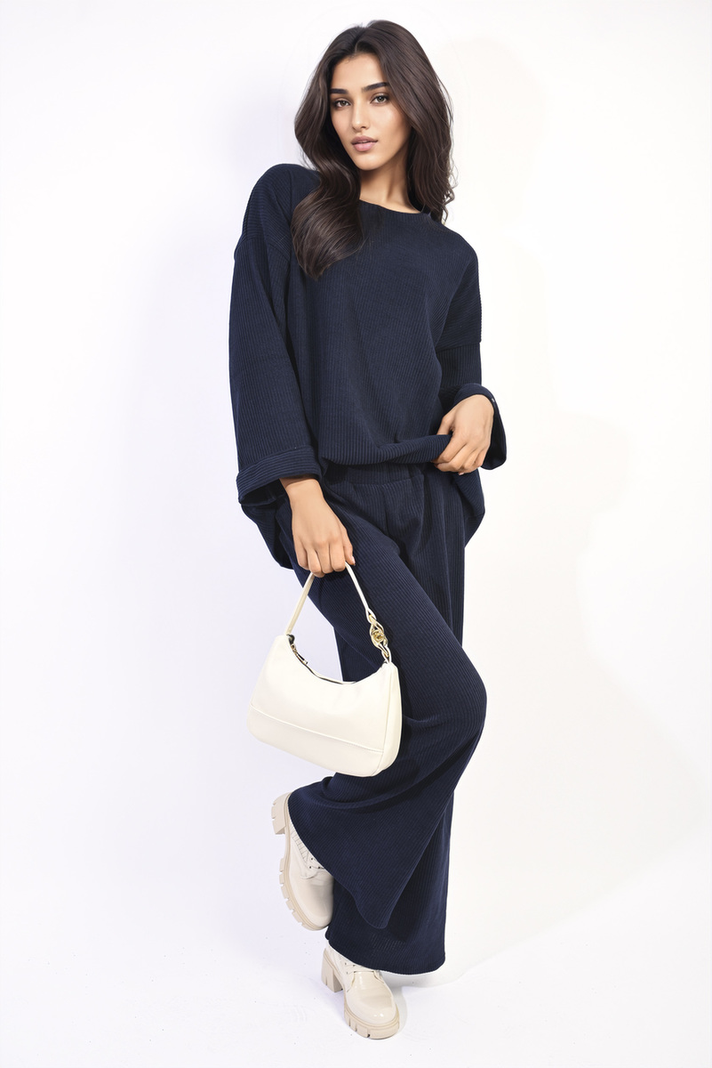 Long Sleeve Top and Wide Leg Trousers Co-ord Set | Go Wholesale