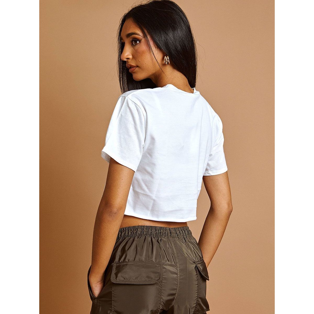 Hot Damn Graphic Laser Cut Crop Top | Go Wholesale