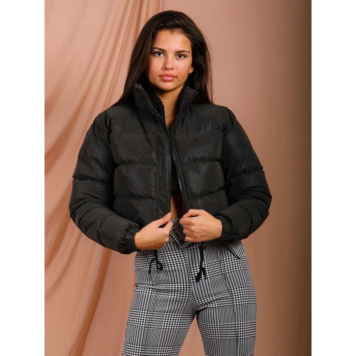 Reflective Cropped Puffer Jacket | Go Wholesale