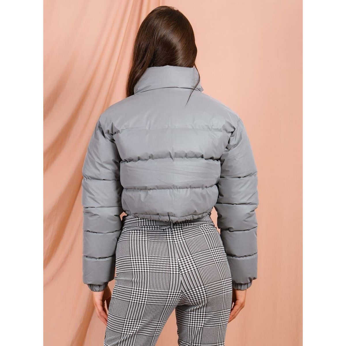 Reflective Cropped Puffer Jacket | Go Wholesale
