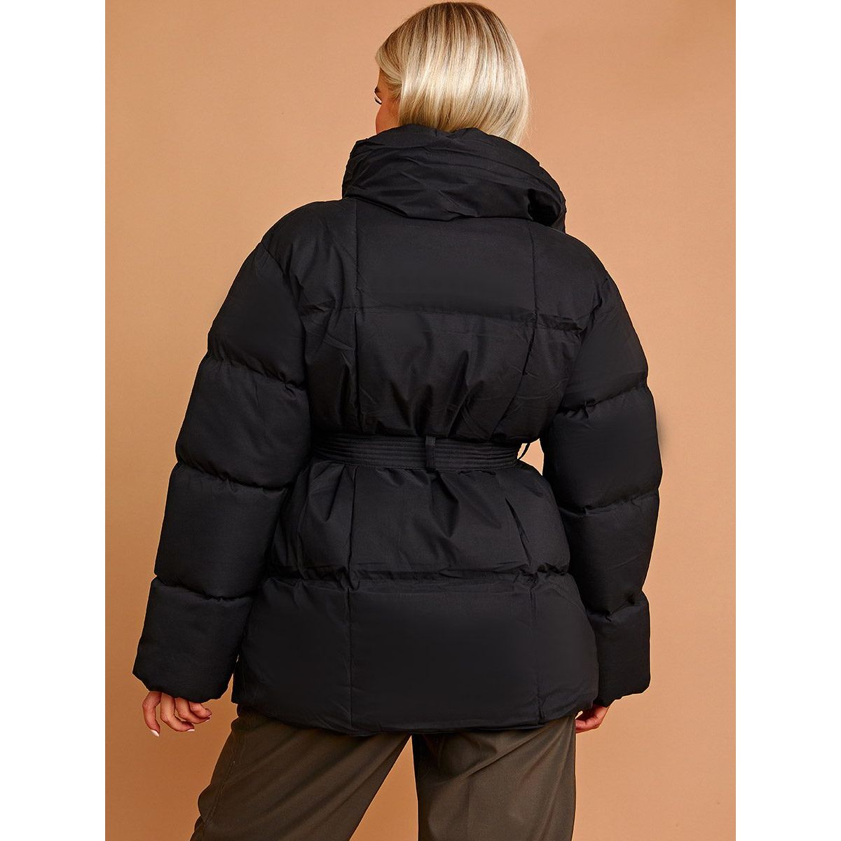 Oversized Padded Jacket With Belt | Go Wholesale