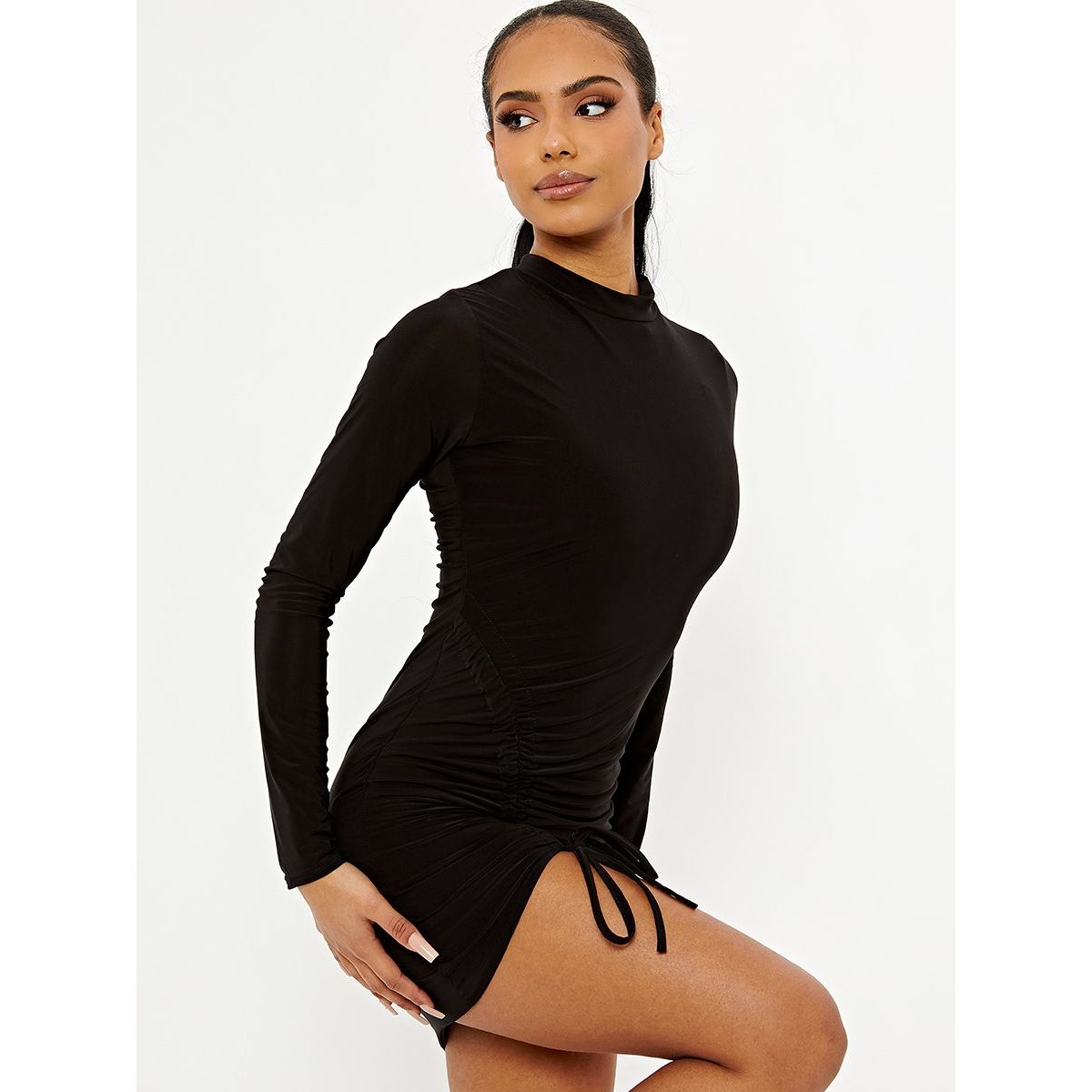 Drawstring Ruched Slinky Dress | Go Wholesale