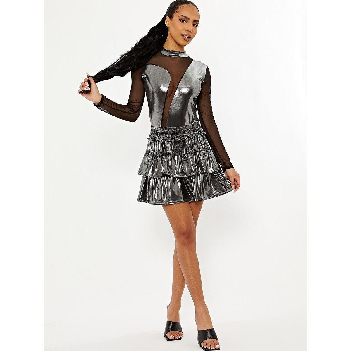 Metallic Rara Skirt | Go Wholesale