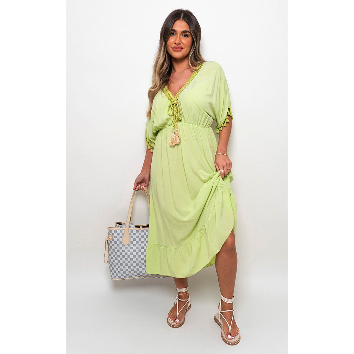 Rope Tassel Detail Maxi Dress | Go Wholesale