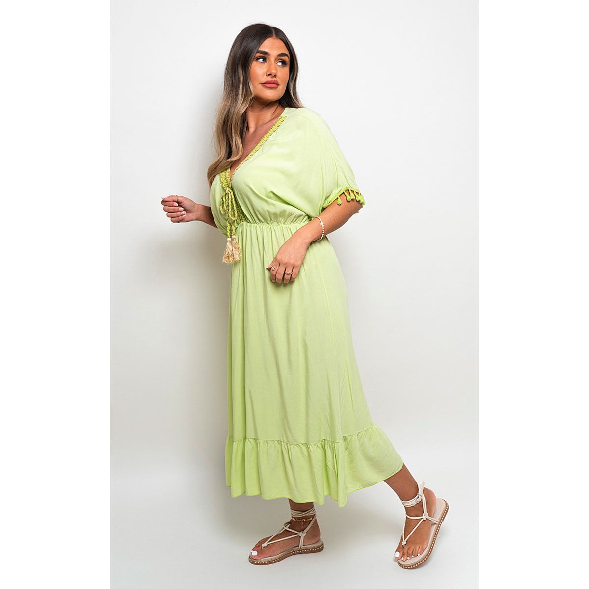 Rope Tassel Detail Maxi Dress | Go Wholesale