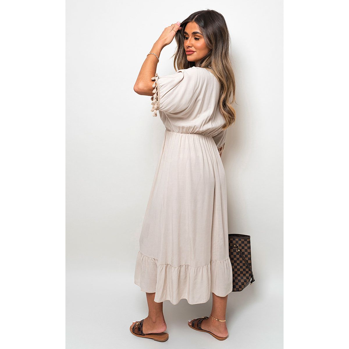 Rope Tassel Detail Maxi Dress | Go Wholesale