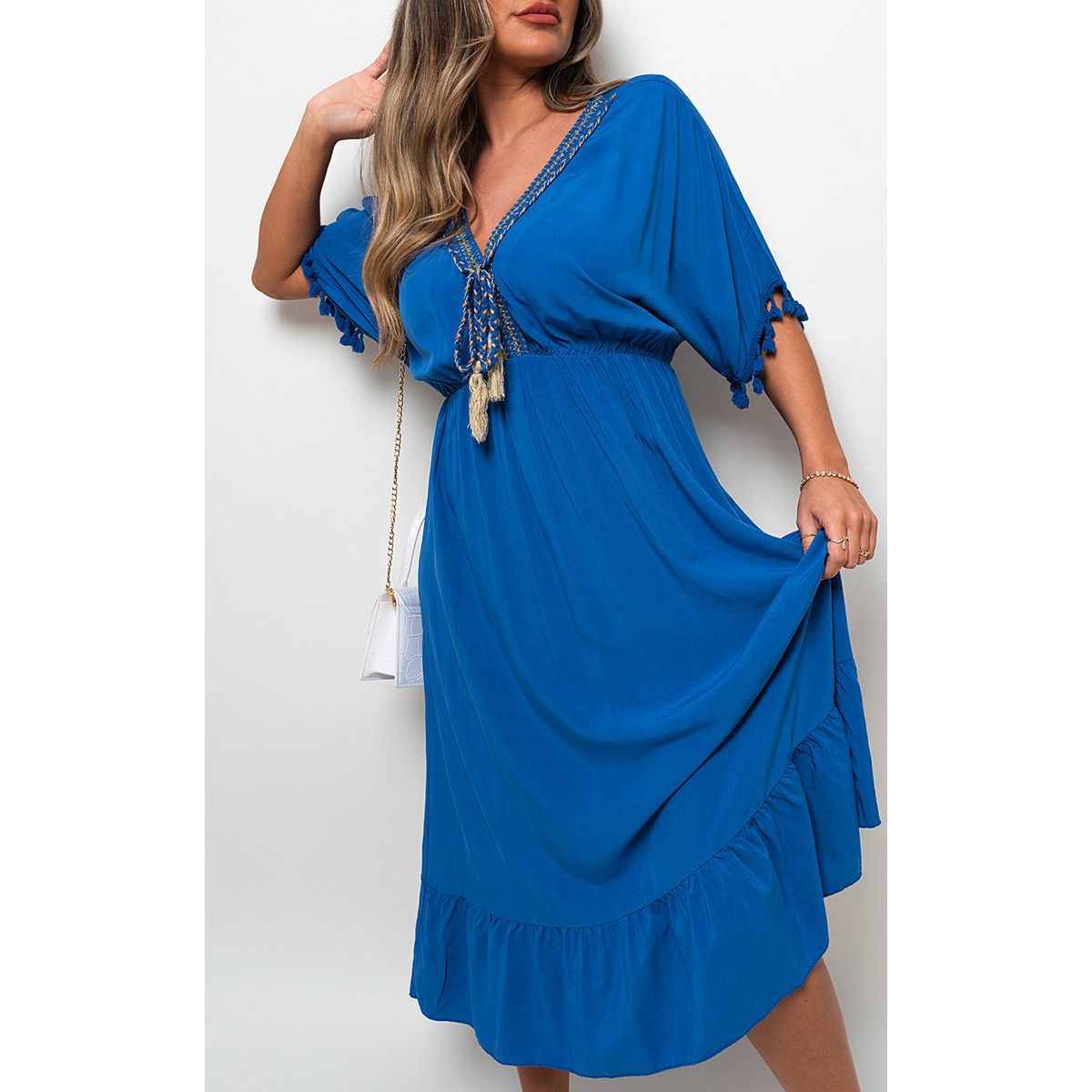 Rope Tassel Detail Maxi Dress | Go Wholesale