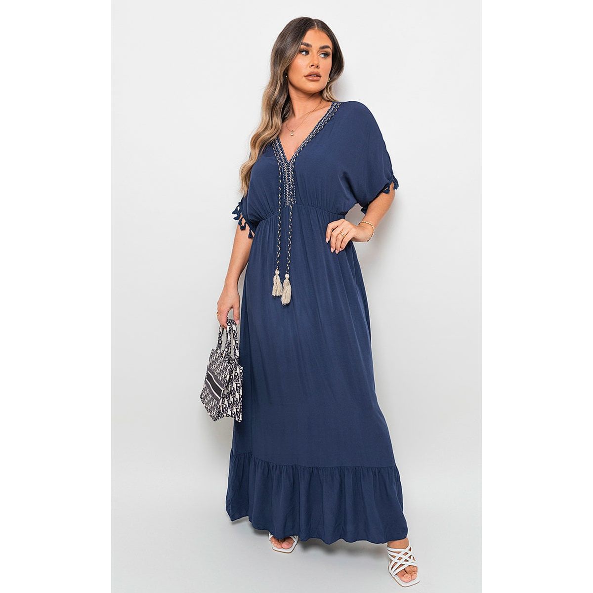 Rope Tassel Detail Maxi Dress | Go Wholesale