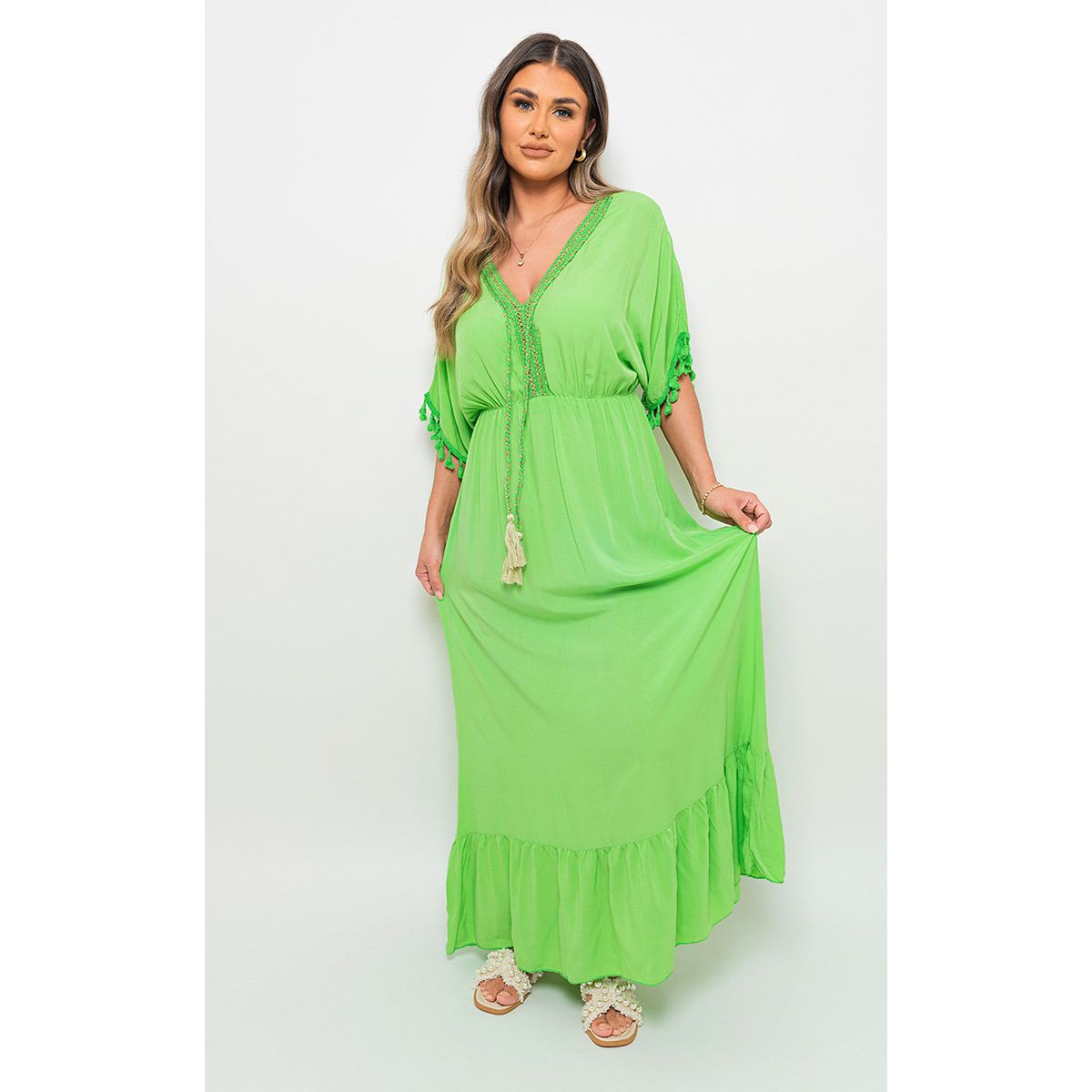 Rope Tassel Detail Maxi Dress | Go Wholesale