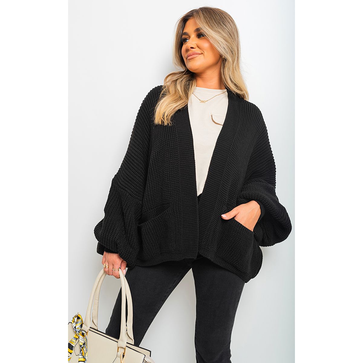 Balloon Sleeve Cardigan | Go Wholesale