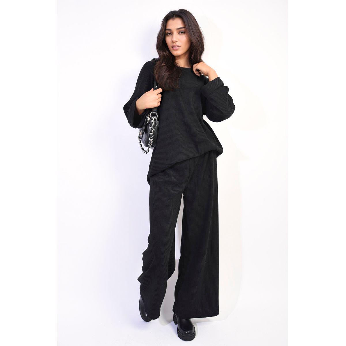 Long Sleeve Top and Wide Leg Trousers Co-ord Set | Go Wholesale