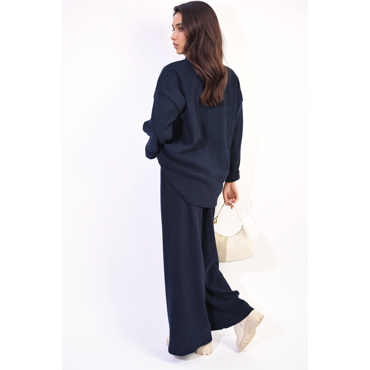 Long Sleeve Top and Wide Leg Trousers Co-ord Set | Go Wholesale
